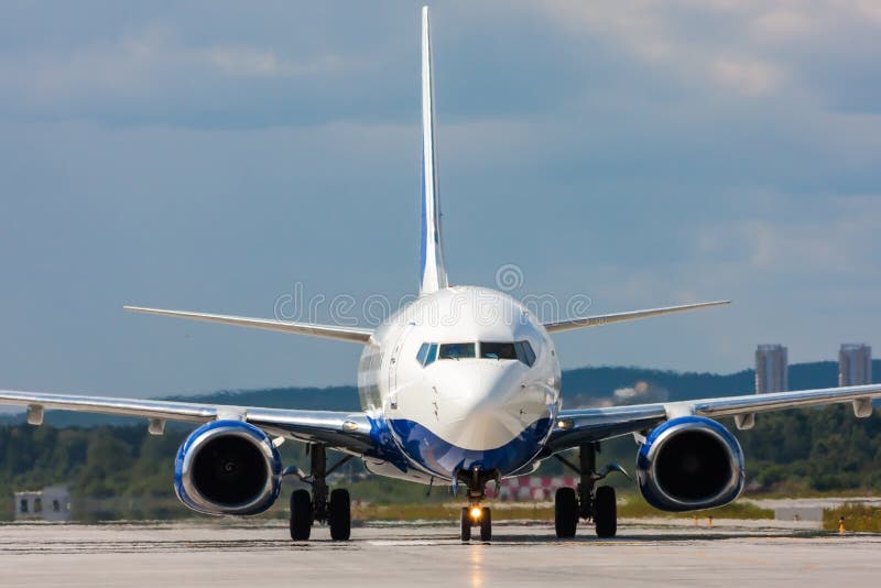 Close Up Image of Passenger Airplane Stock Photo - Image of airport ...