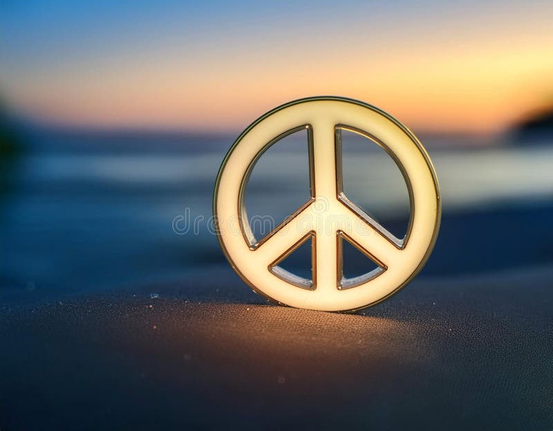 Peace Symbol on a Calm Background, Representing Harmony, Tranquility ...