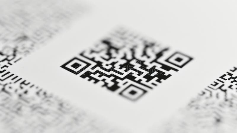 A Close Up Image of a Piece of Paper with a QR Code on it. this Image ...