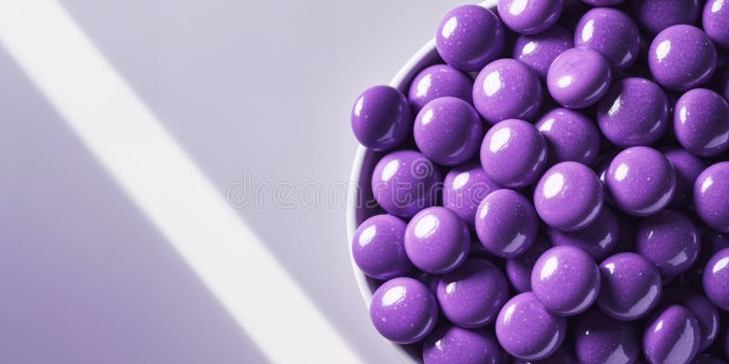A Close Up Image of a Pile of Round Purple Candies Stock Image - Image ...