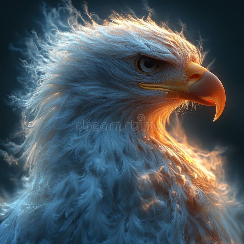 Close-up Image of a Profile View Eagle, Featuring Head and Upper Chest ...