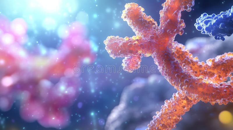 Close Up Image of Protein Molecules Under Microscope Showcasing Their ...