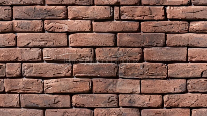 Close-up Image of a Red Brick Wall with Horizontal Lines and Subtle ...