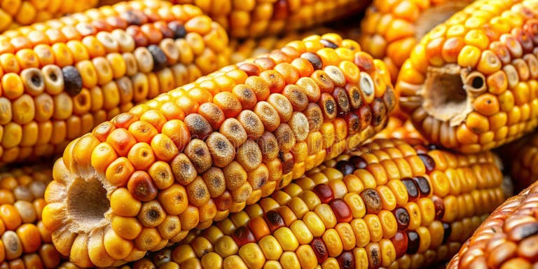 Closeup View of Maize Weevil Damage To Corn Kernels Identifying and ...