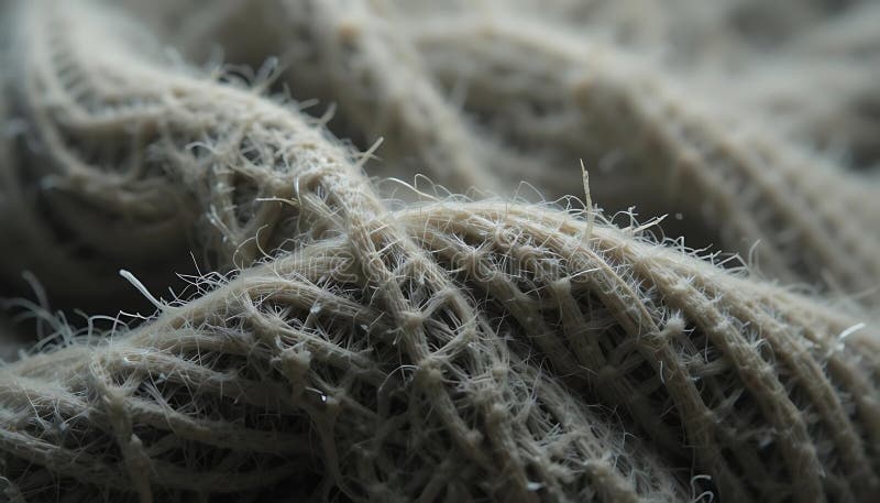Close Up of Tangled Light Grey Fibers Stock Illustration - Illustration ...