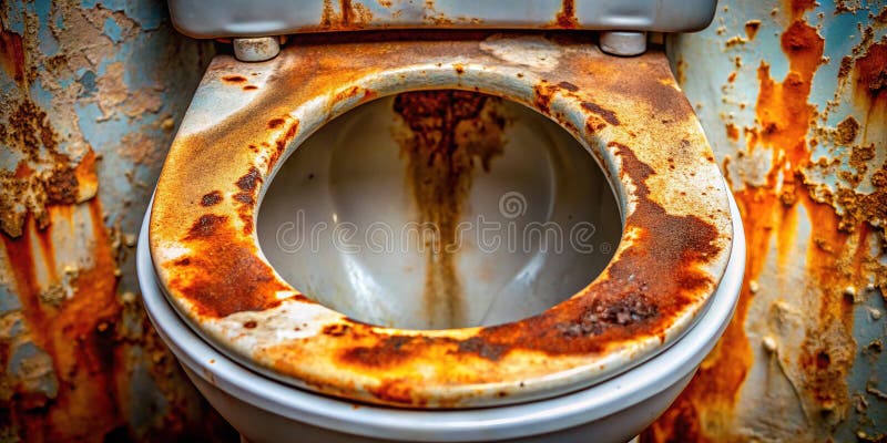 A Closeup Look at Rust Stains on a White Toilet Bowl Expert Tips for ...