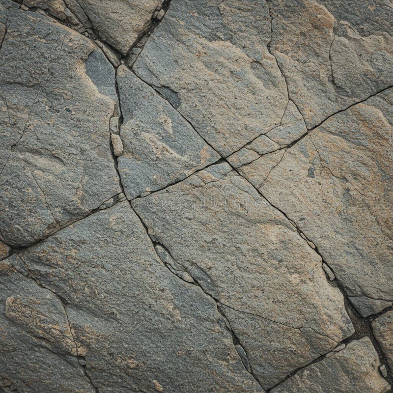 A Close-up Image of a Rock Surface Featuring a Pattern of Cracks and ...