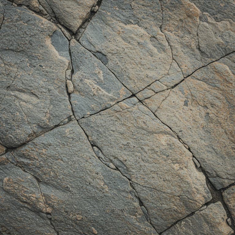 A Close-up Image of a Rock Surface Featuring a Pattern of Cracks and ...