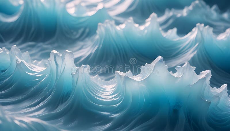A Close-up Image of a Sculpted, Abstract Wave, with a Smooth ...