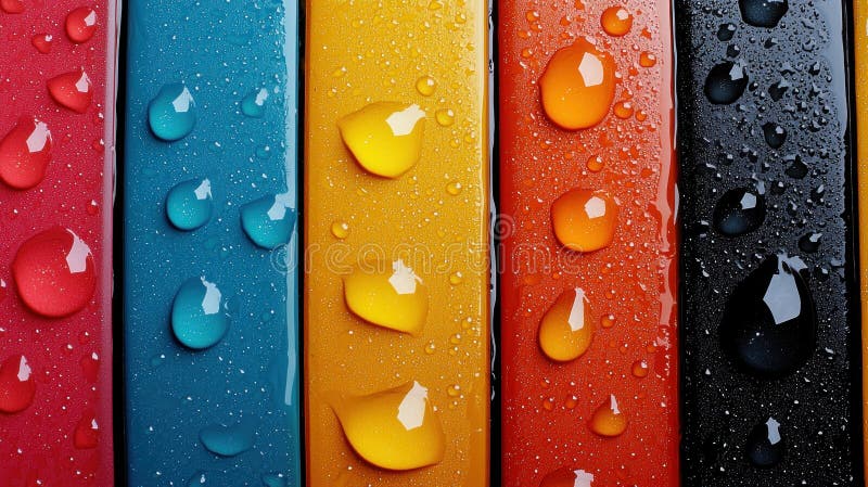 A Close-up Image of a Series of Vertical Objects, Each with a Different ...