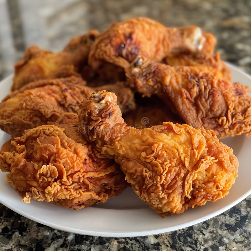 Crispy Fried Chicken Drumsticks Stock Illustration - Illustration of ...