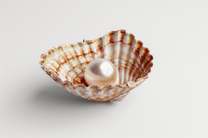 A Close-up Image of a Shell with a Pearl Inside. Perfect for Ocean ...