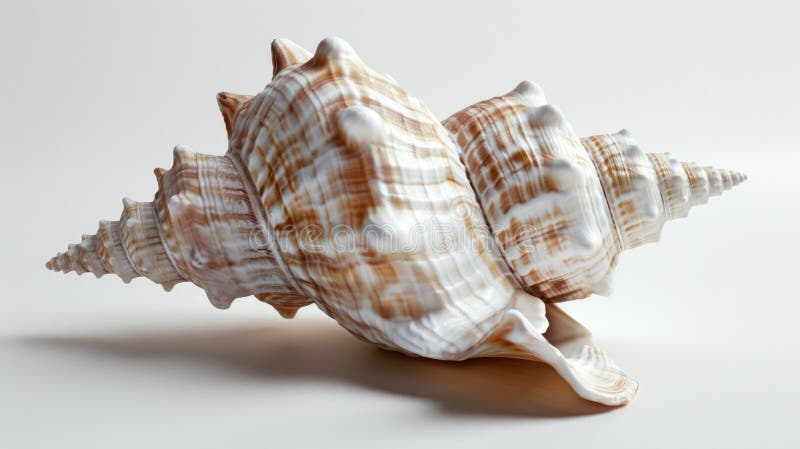 Close-up Image of a Shell on a White Background. Suitable for Various ...