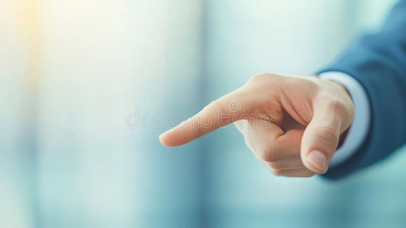 Close Up of Businessperson S Hand Pointing Indicating Direction or ...