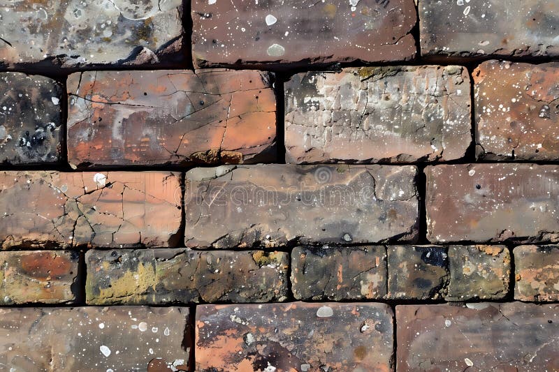 Weathered Brick Wall Texture, Showing Age and Decay Stock Illustration ...