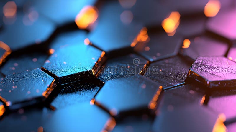 Hexagonal Geometric Pattern Stock Illustration - Illustration of ...