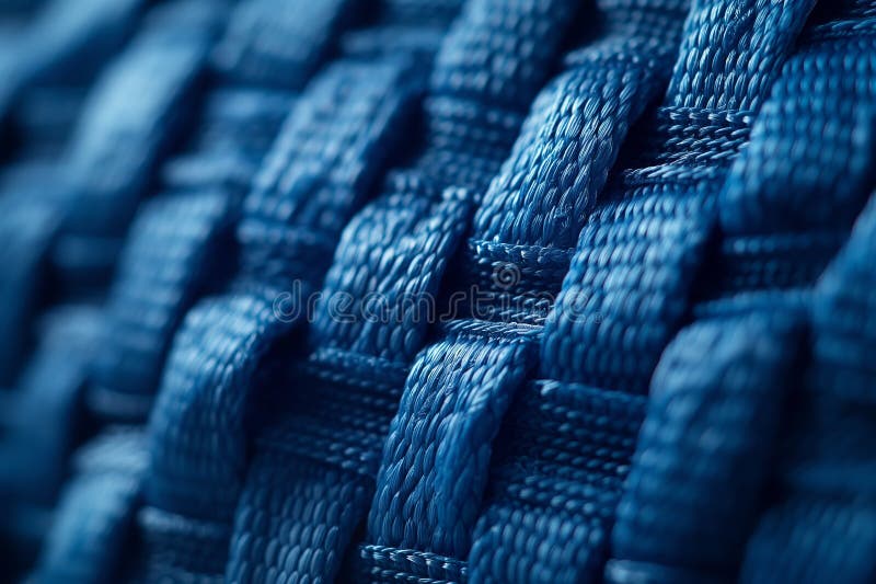 Blue Nylon Fabric Texture Close-up. the Image is Generated with the Use ...