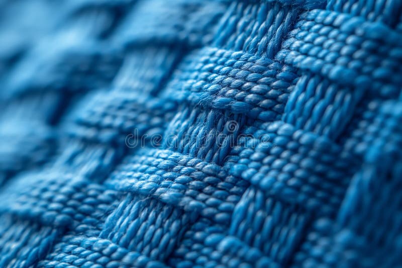 Blue Nylon Fabric Texture Close-up. the Image is Generated with the Use ...
