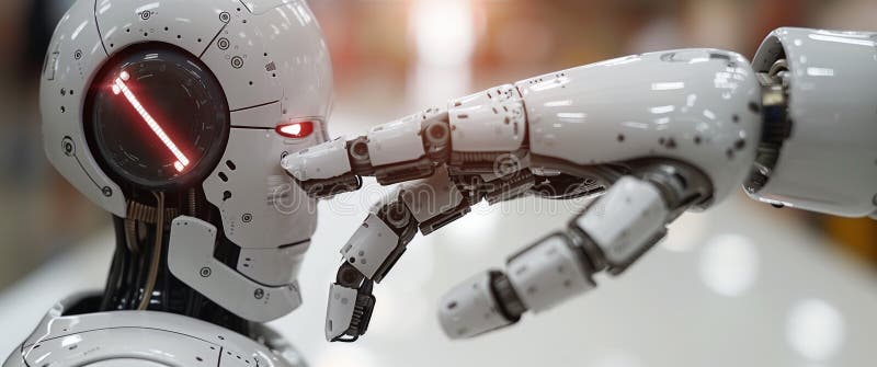 Close-up Image Showcasing an Intimate Interaction between Two Advanced ...