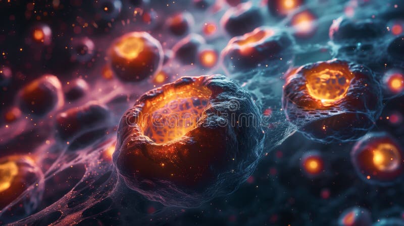 Advanced Imaging Reveals Complex Structure of Cells Stock Image - Image ...