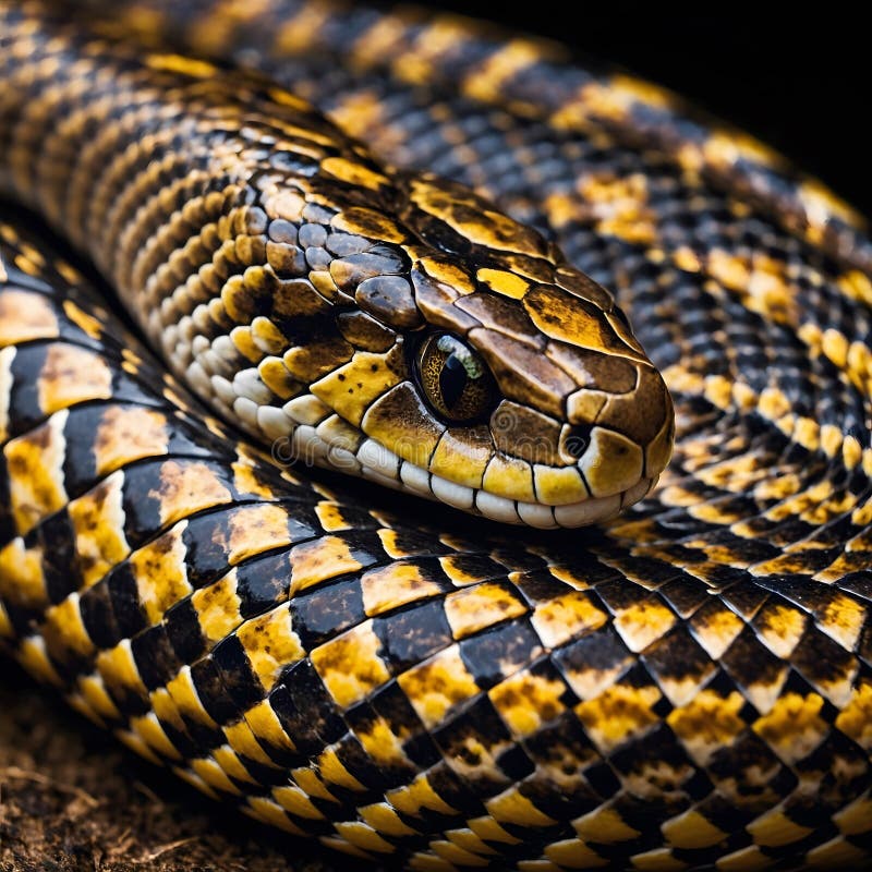 Close-Up of Eastern Diamondback Rattlesnake S Distinctive Diamond ...