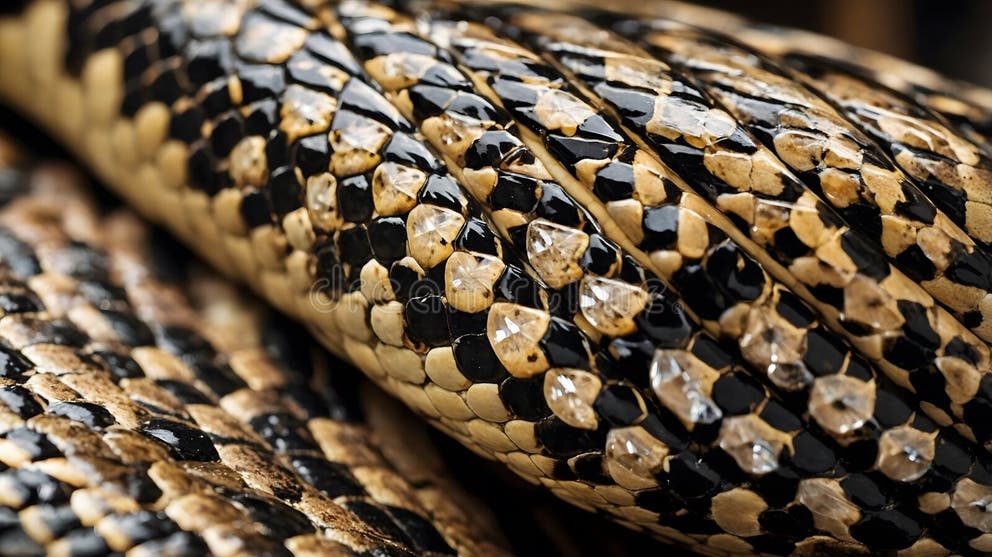 Detailed View of Eastern Diamondback Rattlesnake S Unique Diamond ...