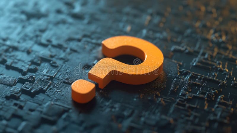 Technology Question Mark stock illustration. Illustration of research ...