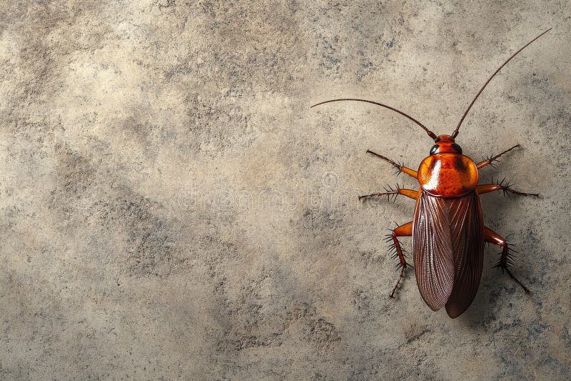 Close-Up Image of a Cockroach on a Textured Surface Highlighting ...