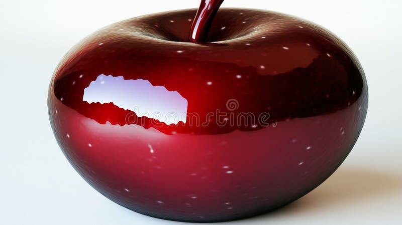 Shiny Red Apple: a Still Life Study of Perfection Stock Image - Image ...