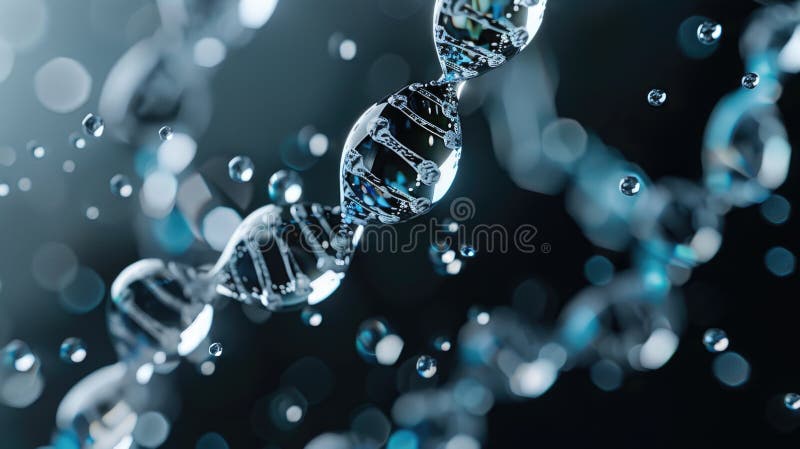 A Close-up Image of a Single Strand of DNA Stock Image - Image of ...