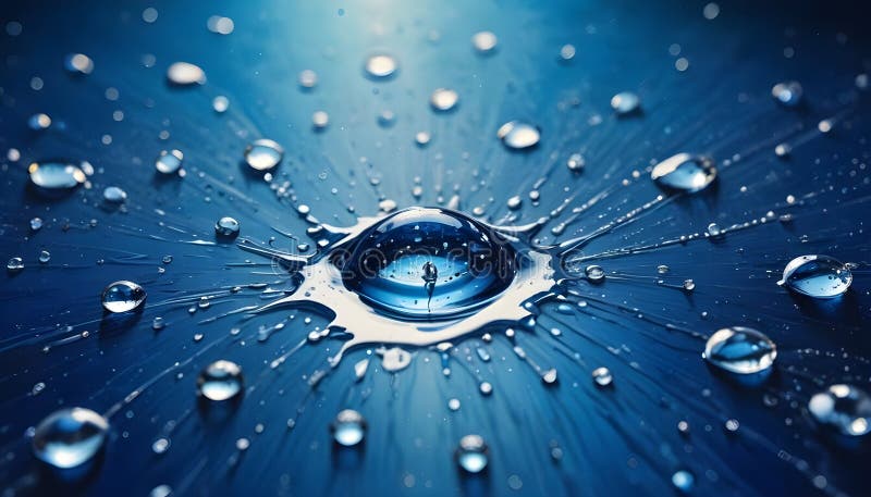 A Close-up Image of a Single Water Droplet Exploding into a Splash ...