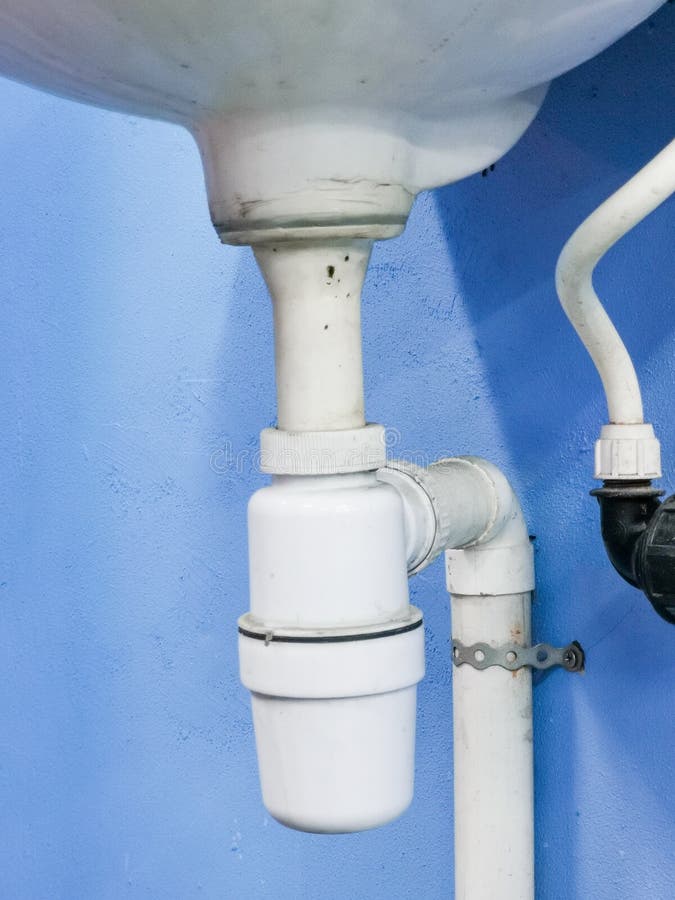 Close Up Image of Sink Pvc Bottle Trap Waste. Stock Photo - Image of ...
