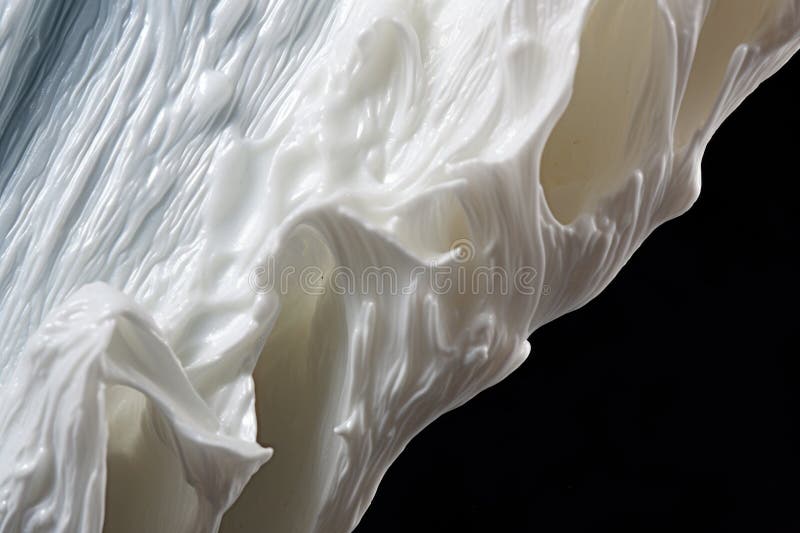 Close-up Image of a Sliced Toothpaste Tube Revealing Its Texture Stock ...