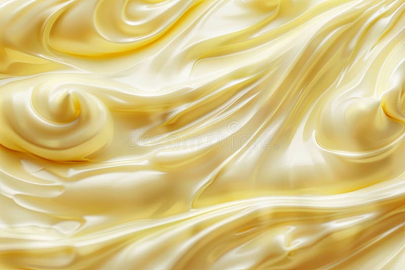 Swirling Yellow Cream Luxurious Texture Rich Smooth Stock Photos - Free ...