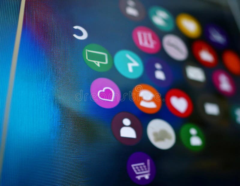 Social Media Icons Interaction Stock Illustrations – 3,431 Social Media ...