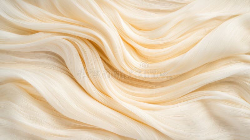 A Close-up Image of a Soft, Flowing Fabric with a Light Beige Color and ...