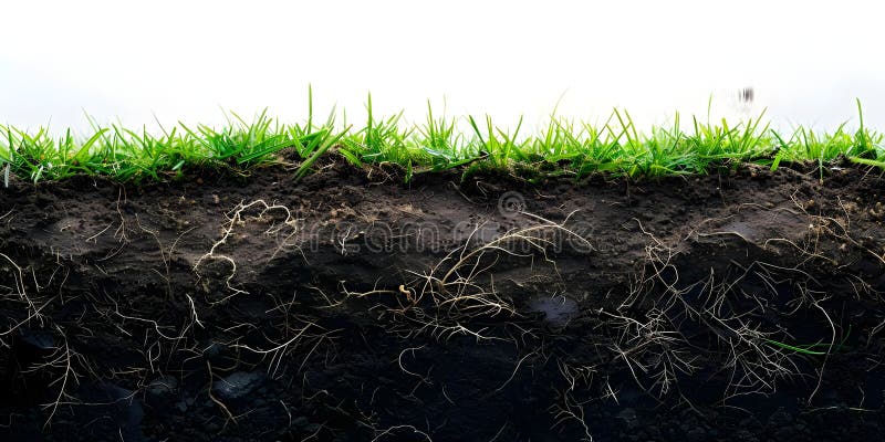 Close-up Image of Soil Cross-Section. Concept Soil Science, Geology ...