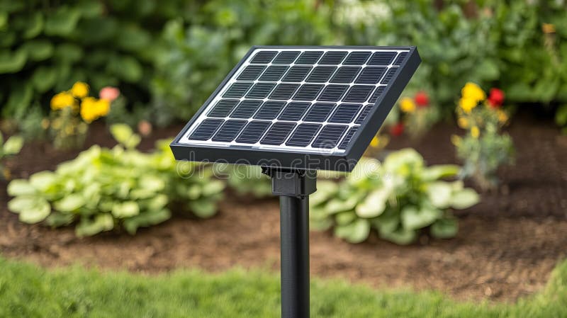 Close-Up Image of a Solar Panel with Sun Rays Shining Brightly on it in ...