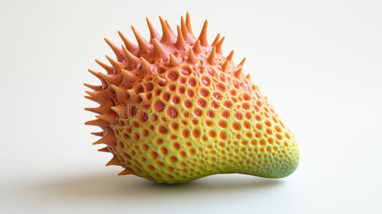 A Spiky, Bumpy, Orange and Yellow Fruit Stock Illustration ...