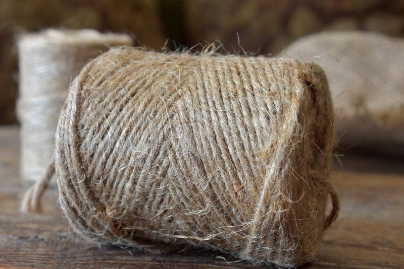 Burlap Thread Spool stock image. Image of nature, craft - 111988869