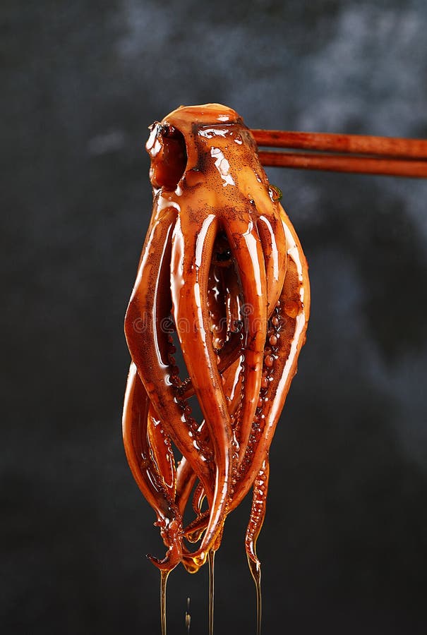 Close-up Image of Squid on the Table, Delicious Seafood, Spicy Food ...