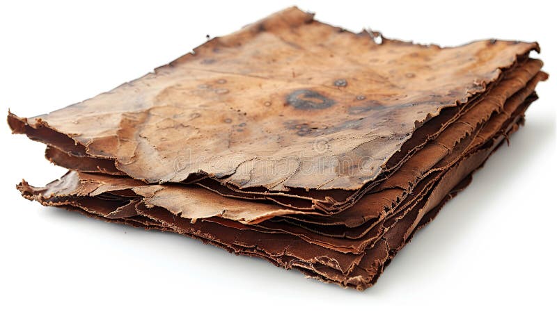 Old Paper Stack, Isolated on White Background Stock Illustration ...