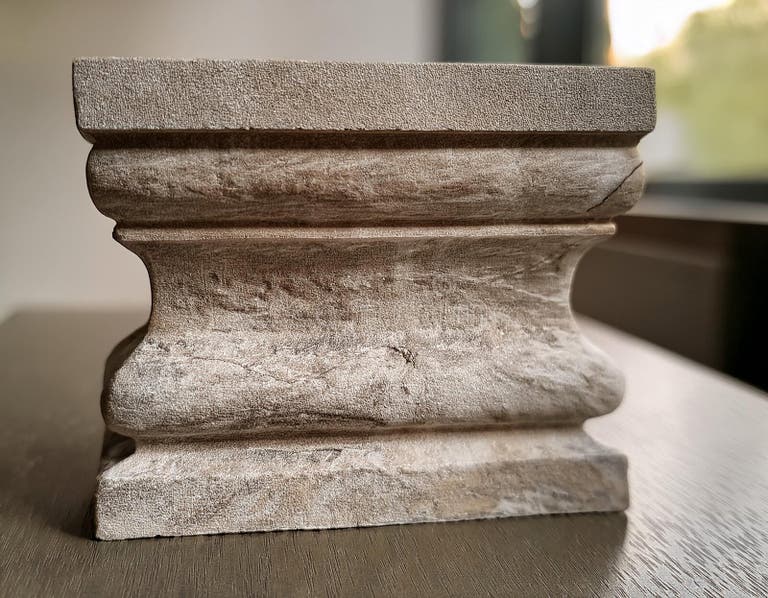 Close-Up of a Stone Bookend with Natural Texture and Solid Structure ...