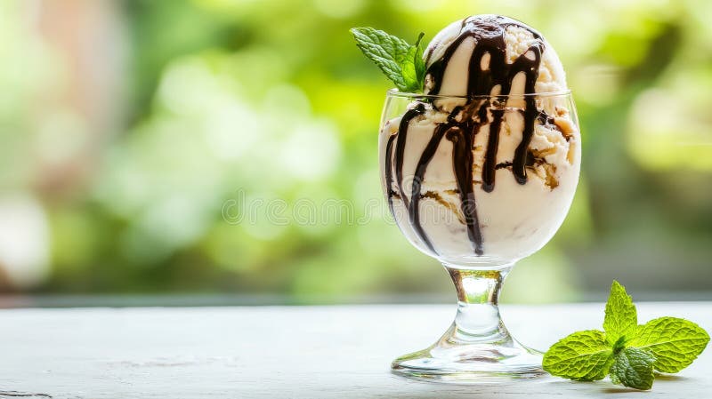 A Close-up Image of a Sweet Inside a Glass on a Table, with a Vase of ...