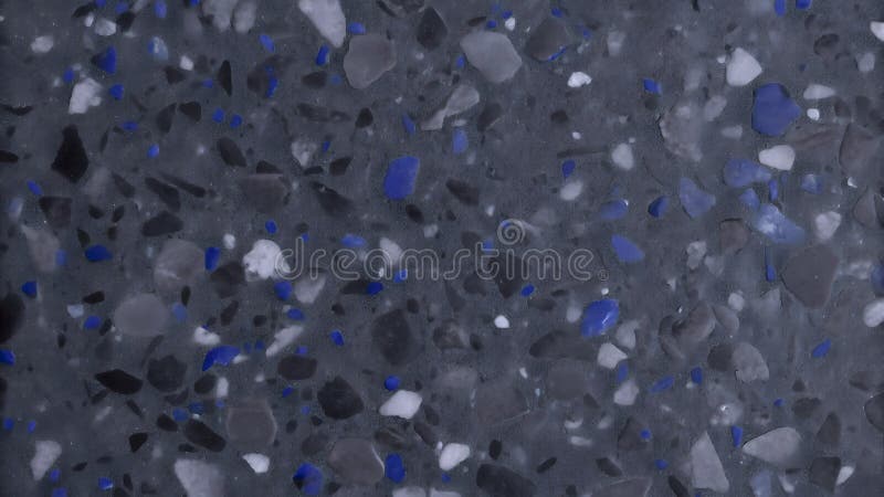 Dark Grey and Blue Terrazzo Texture Background Stock Illustration ...