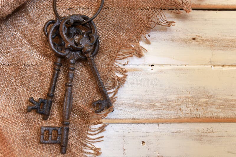 Three Antique Keys stock photo. Image of wood, door - 138947110