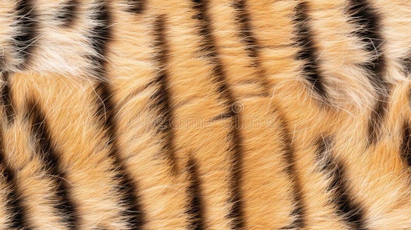 A Close-up Image of a Tigers Fur with Black Stripes, Showcasing the ...