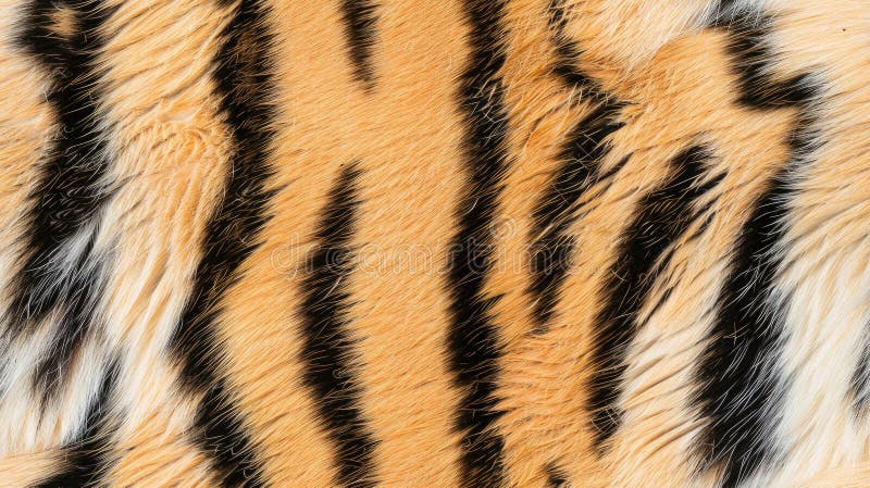 A Close-up Image of a Tigers Fur with Black Stripes, Showcasing the ...