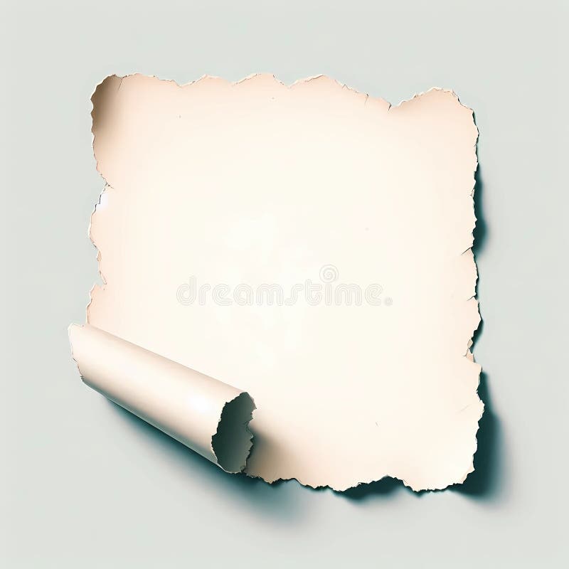 A Close-up Image of a Torn, Layered Piece of Paper with Rough ...