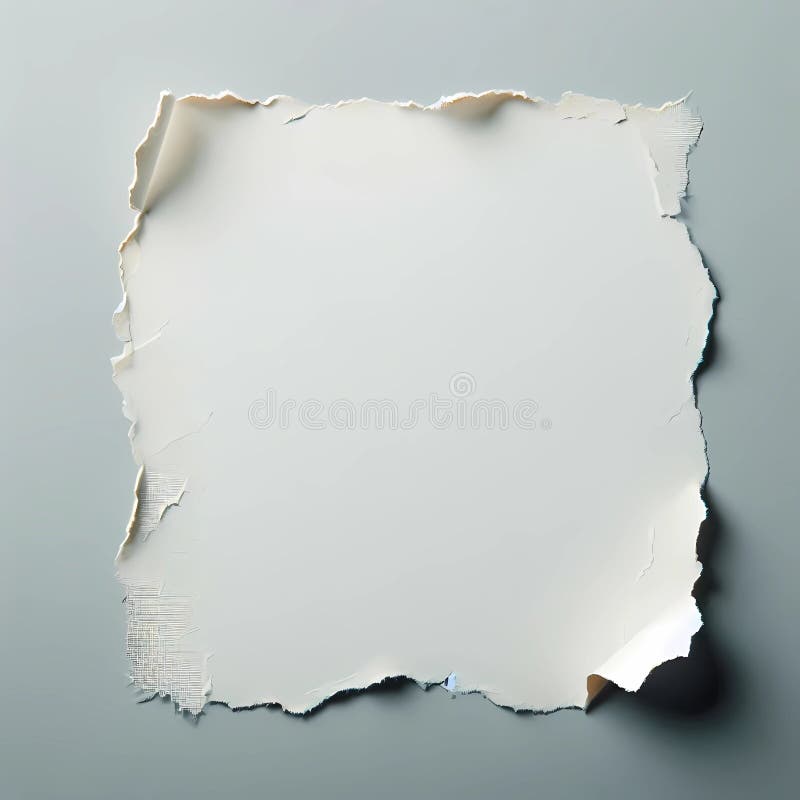 A Close-up Image of a Torn, Layered Piece of Paper with Rough ...